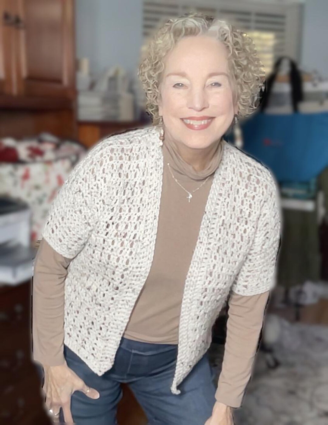 Open Weave Cardi Crochet Pattern - Etsy