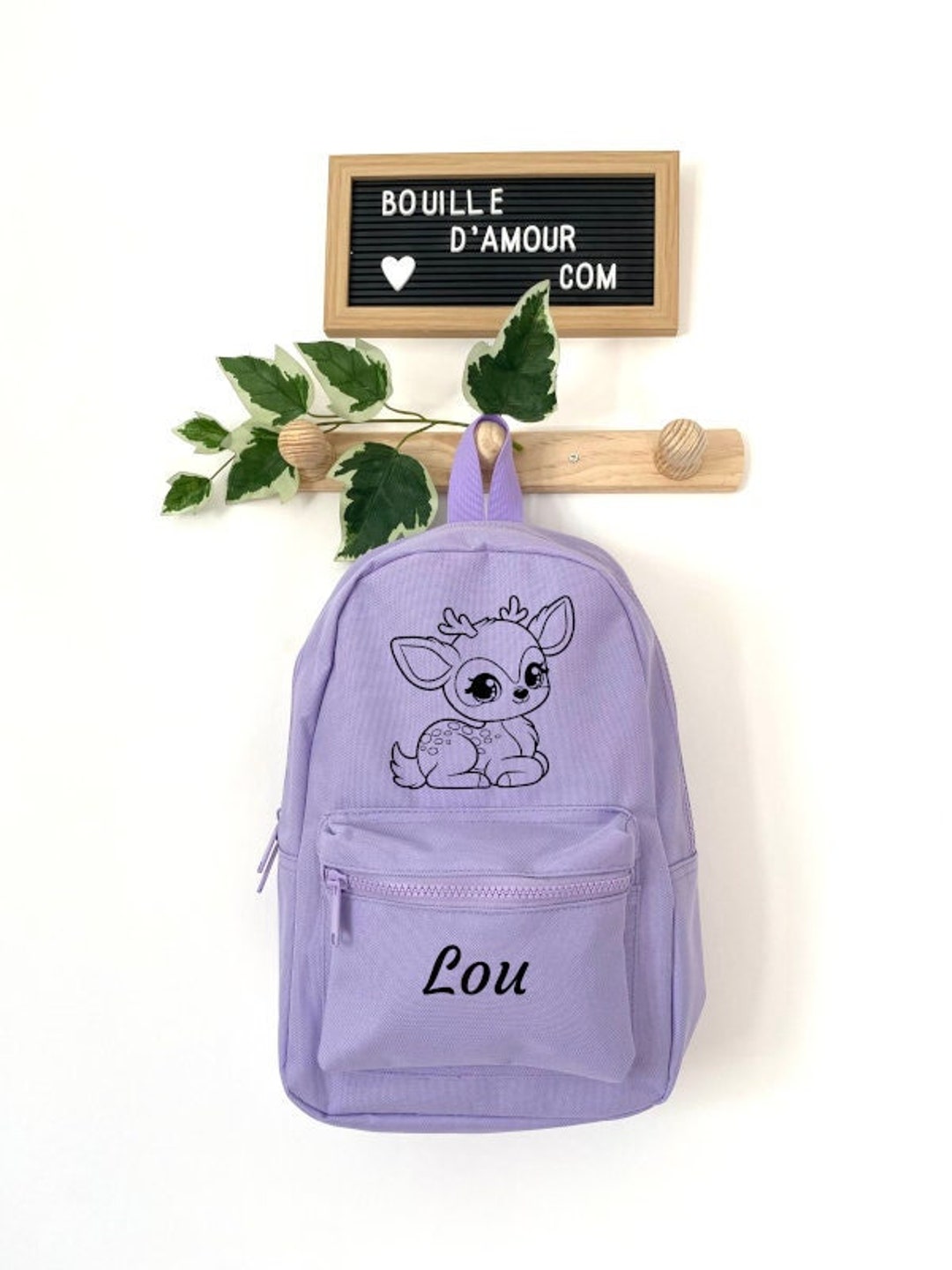 Personalized Fawn Child Backpack Kindergarten Backpack Personalized ...
