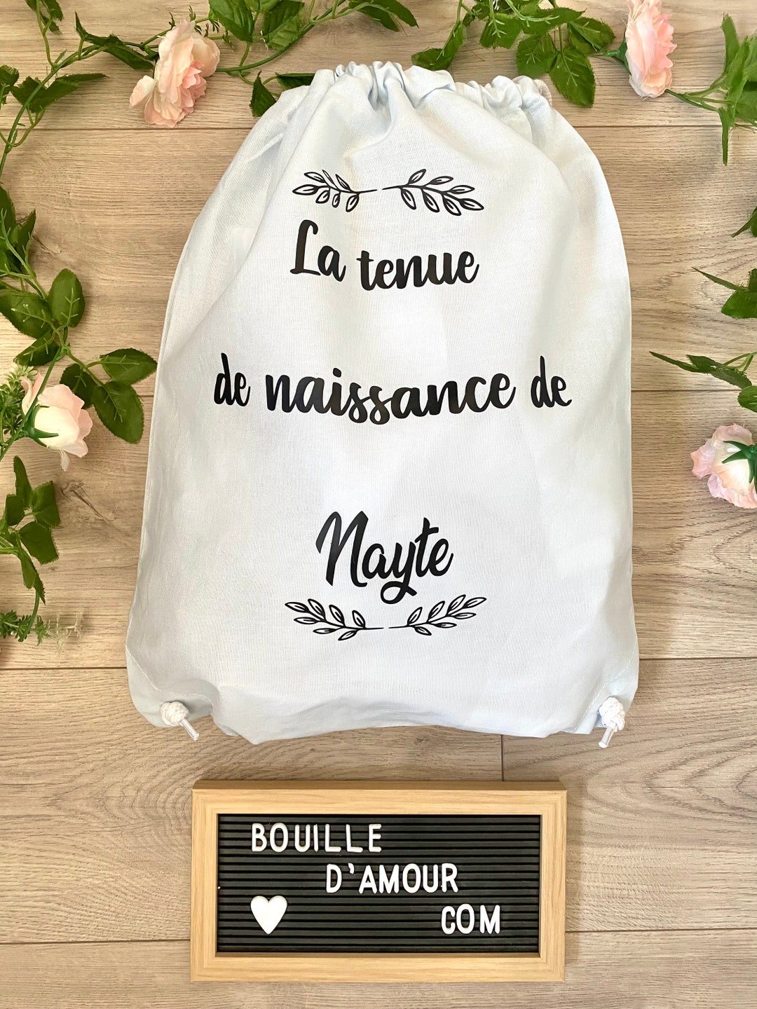 Personalized Baby Pouch - Birth Bag - Baby First Outfit Pouch - Birth ...
