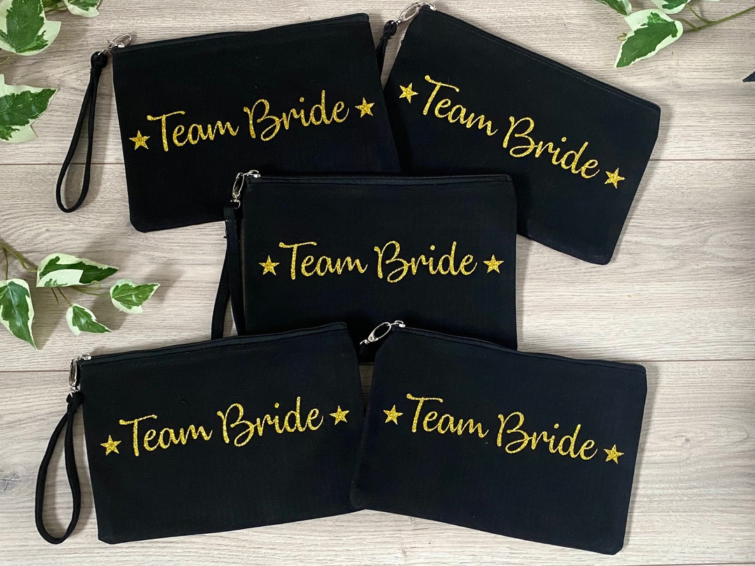Personalized "team Bride" Pouch - EVJF Pouch - Wedding Pouch - EVJF Kit ...