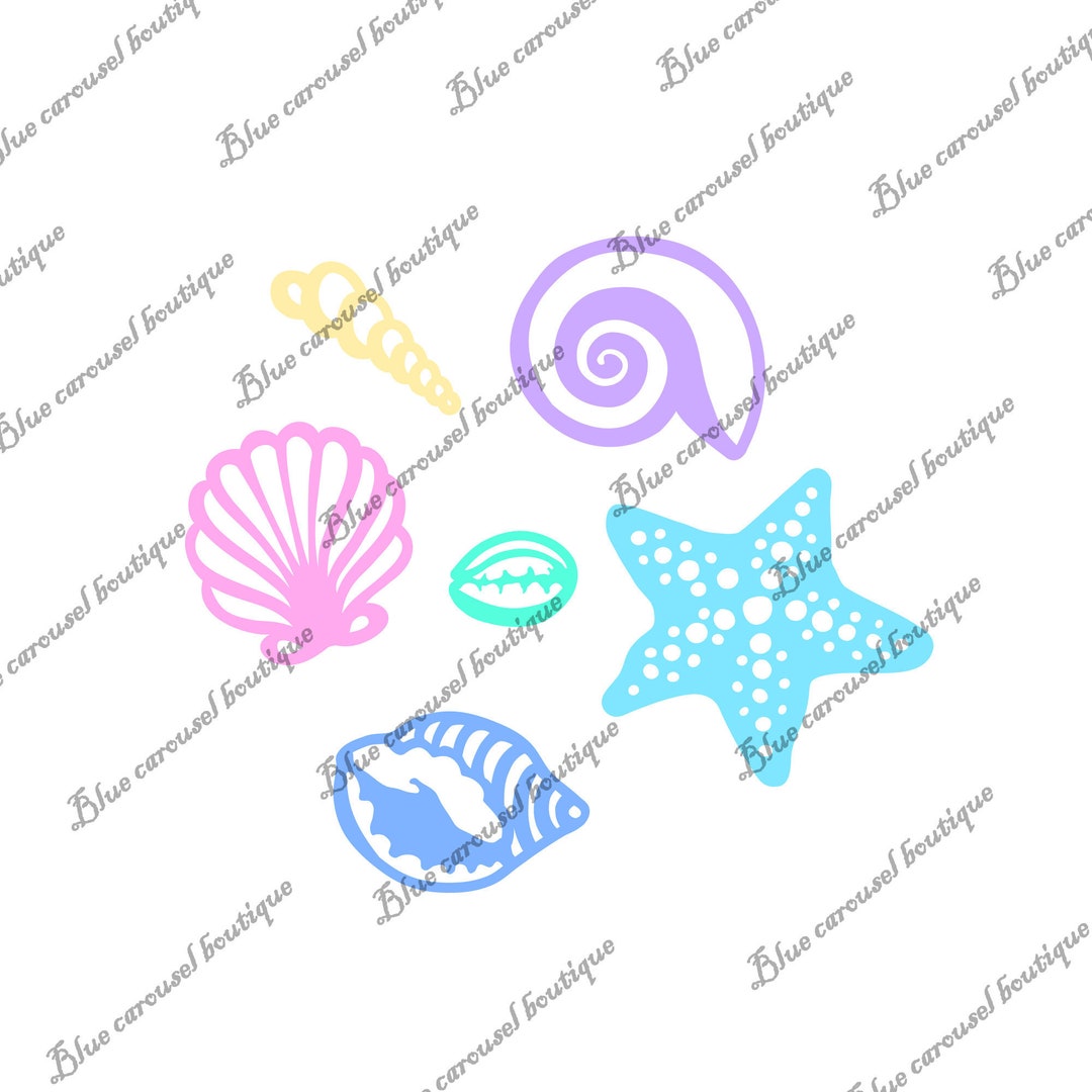 Seashell Bundle SVG Digital Images for Cutting Machines - Etsy