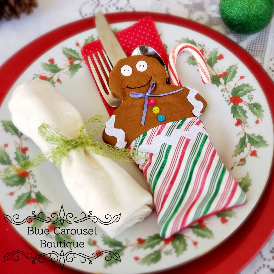 Gingerbread Man Utensil Holder Printable DIGITAL FILE Svg Png | Etsy