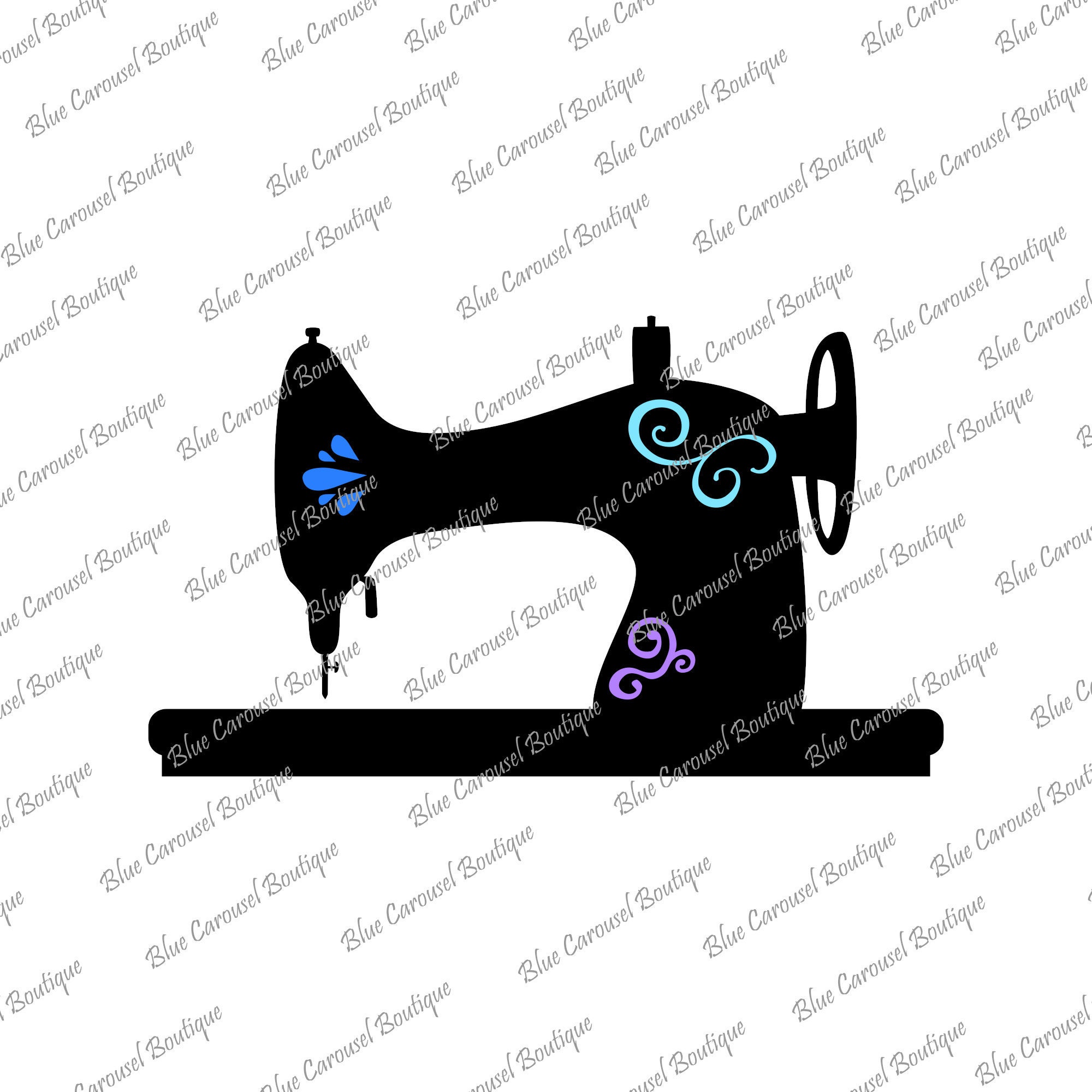 Vintage Sewing Machine SVG Digital File for Cutting Machines or Laser ...