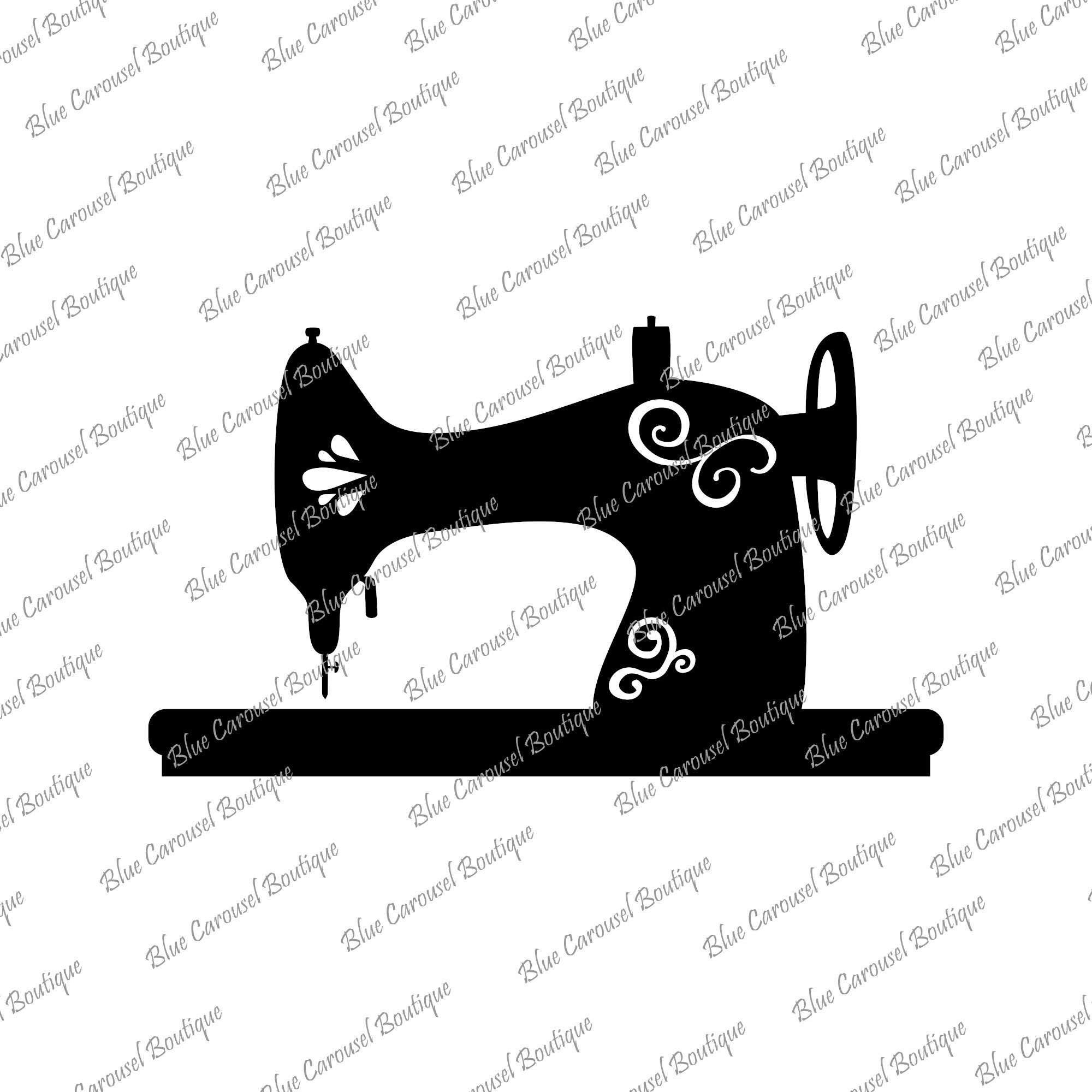 Vintage Sewing Machine SVG Digital File for Cutting Machines or Laser ...