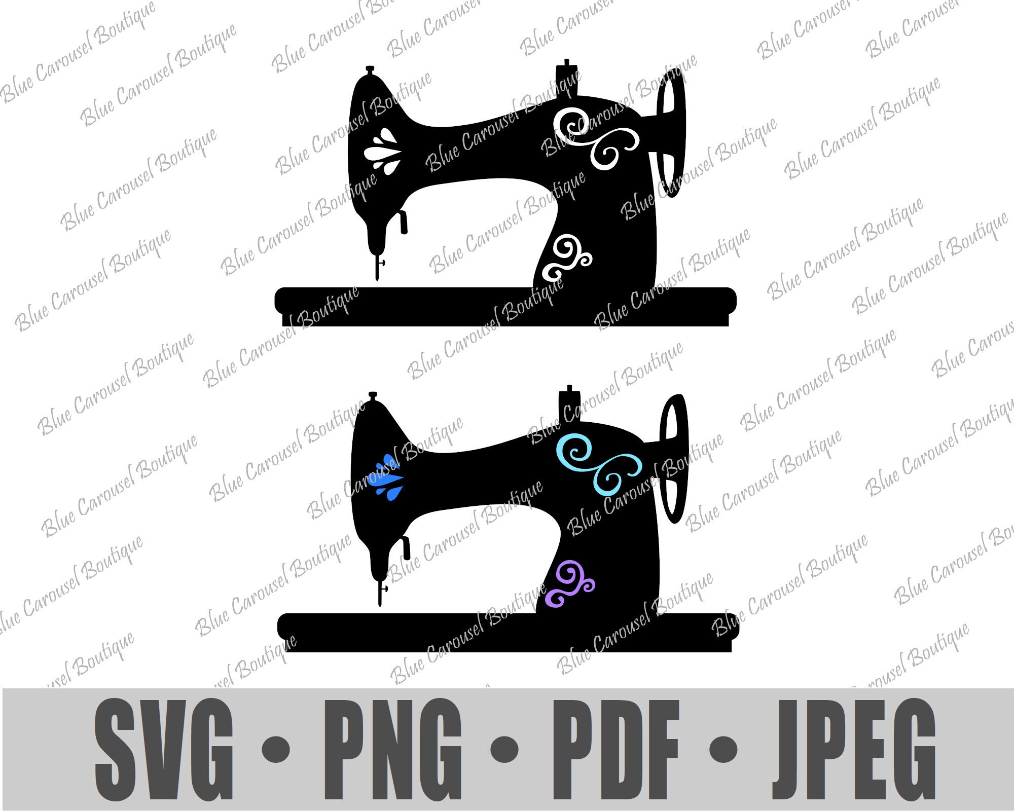 Vintage Sewing Machine SVG Digital File for Cutting Machines or Laser ...