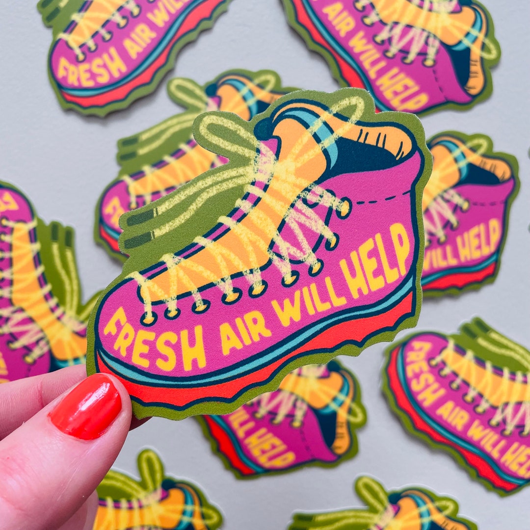Hiking Boot Sticker Outdoor Vinyl Stickers Waterproof Decal - Etsy