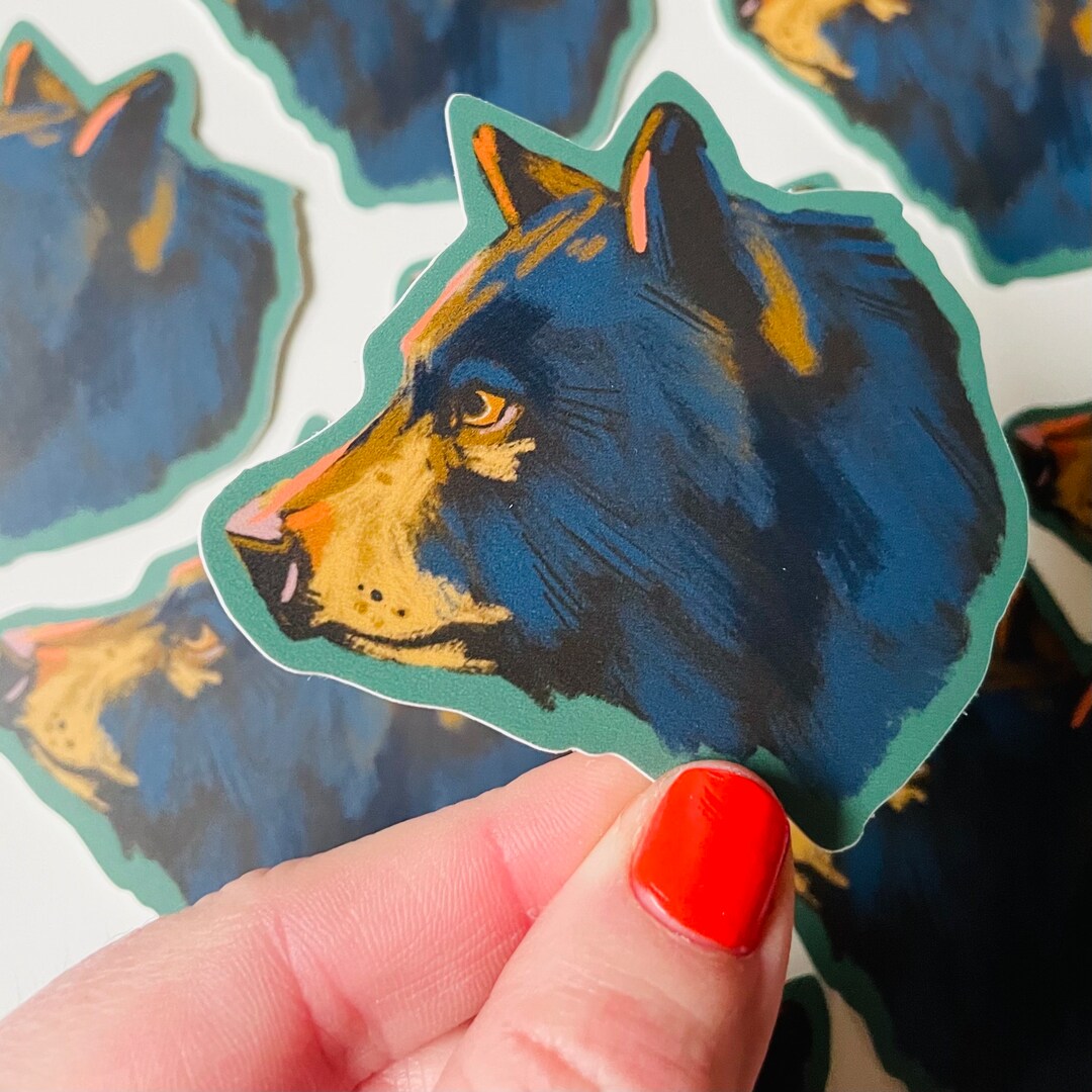 Black Bear Sticker, Norther American Bears, Nature Stickers, Vinyl ...