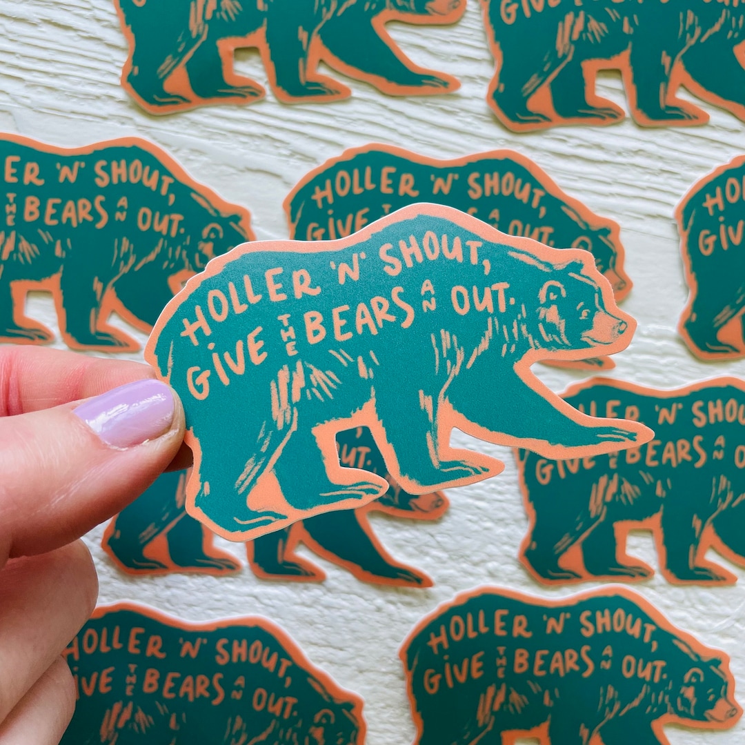 Pastel Bear Quote Sticker, Bears at Camp, Matte Vinyl Decal ...