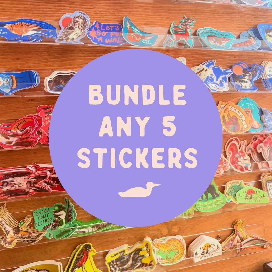 5 vinyl stickers, sticker bundle pack, sticker bundle, vinyl decal ...