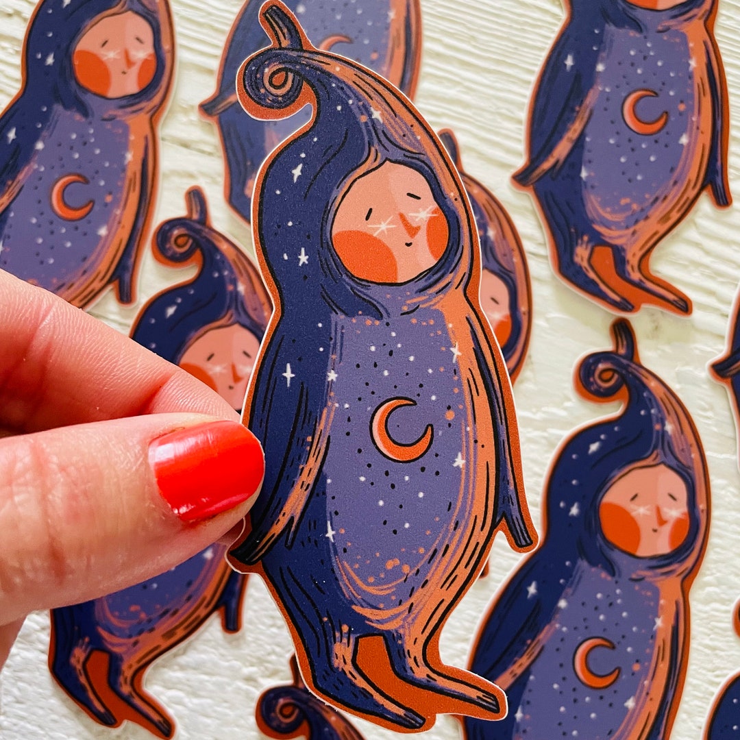 Night Sky Spirit, Vinyl Sticker Decal, Magical Nature Sticker ...