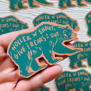 Pastel Bear Quote Sticker, Bears at Camp, Matte Vinyl Decal ...