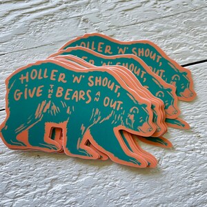 Pastel Bear Quote Sticker, Bears at Camp, Matte Vinyl Decal ...