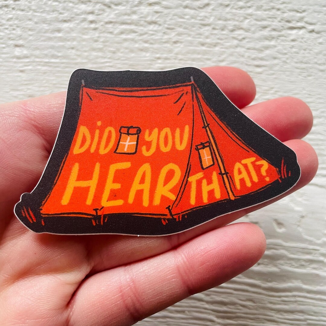 Funny Camp Quote Sticker, Tent Art Decal, Illustrated Stationary, Tent ...