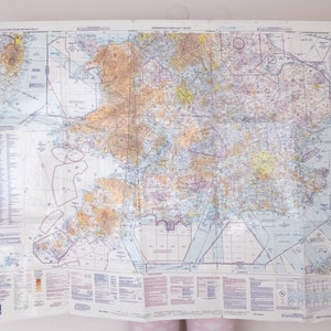 CAA Aeronautical Chart, Vintage Map, Southern England and Wales, Scale ...