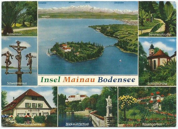 Mainau Island-lake Constance Germany Vintage Postcard Garden - Etsy