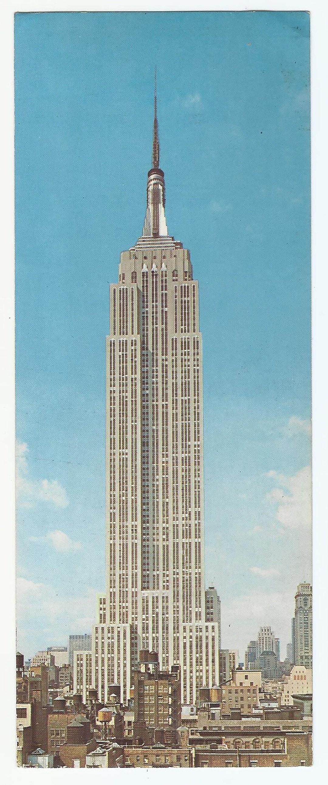 Empire State Building, Vintage Postcard, New York Skyline, Large Size ...