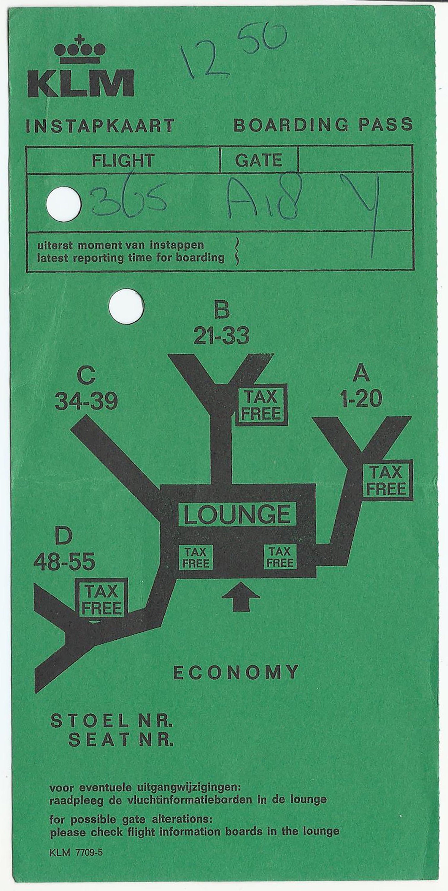 Klm Boarding Pass