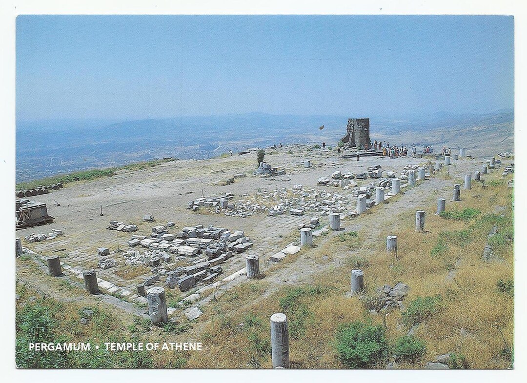 Pergamum-pergamon Turkey, Vintage Postcard, Temple of Athene, L Size ...
