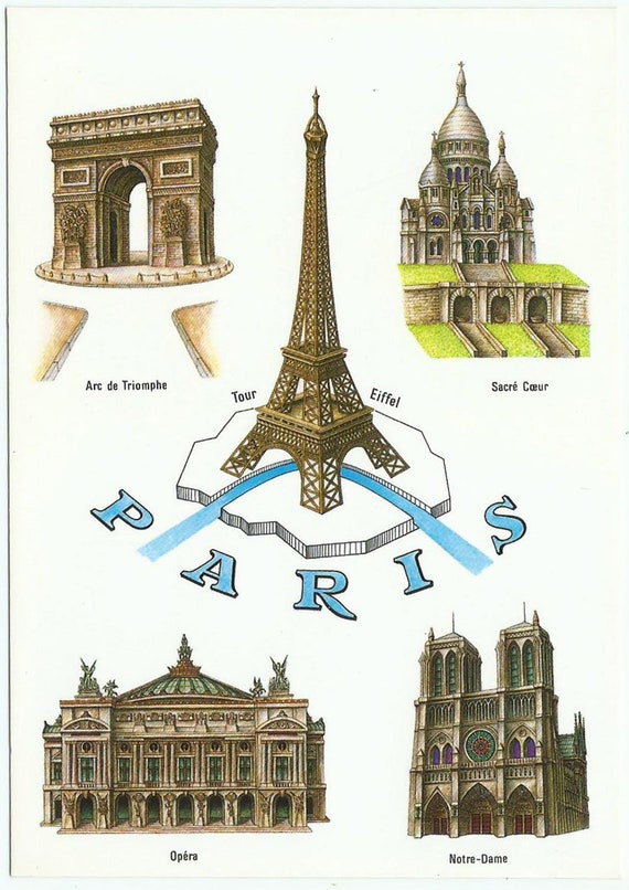 Vintage Postcard Designed by Jacques Brouillet Paris France ...