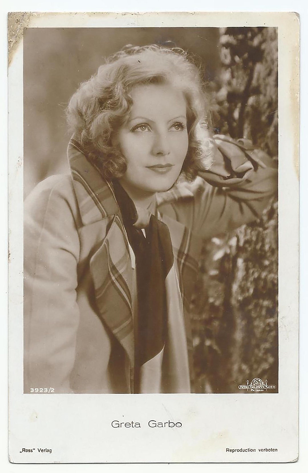 Greta Garbo, Vintage Postcard, Swedish-american Actress, Ross Publishing, 1920s - Etsy