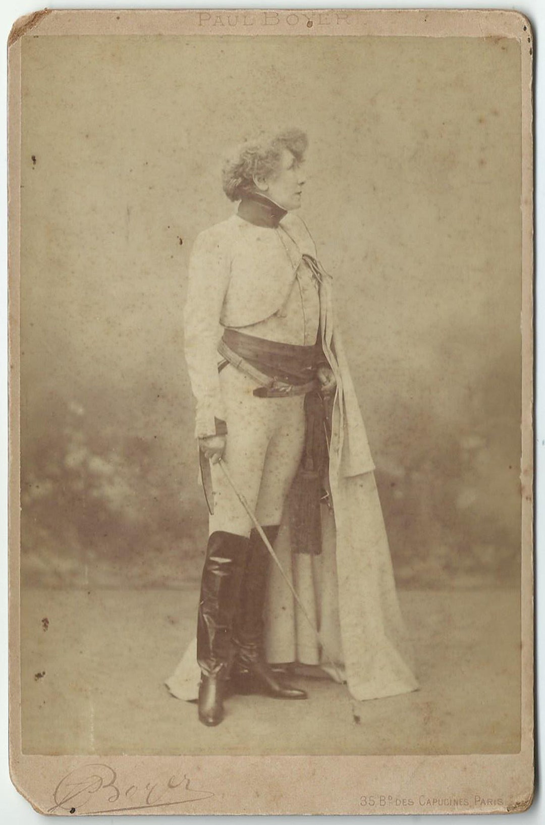 Female Musketeer, Antique Cabinet Photo, Studio Photography, Paul Boyer ...
