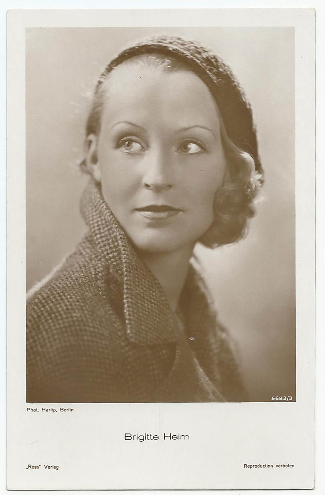 Brigitte Helm, Vintage Artist Card, German Actress, Ross Publishing ...