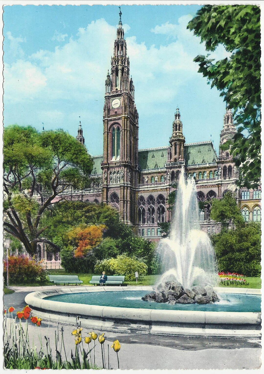Vienna Austria, Vintage Postcard, Town Hall, Large Size, 1964 - Etsy