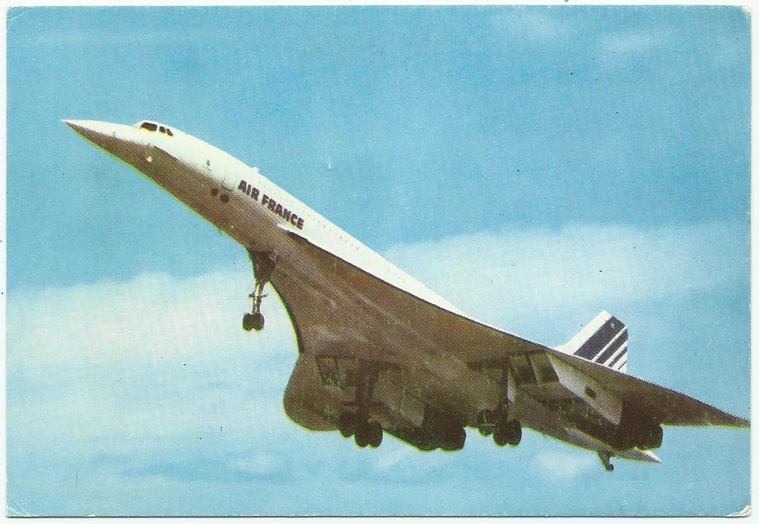 Air France Concorde Vintage Postcard Franco-british - Etsy