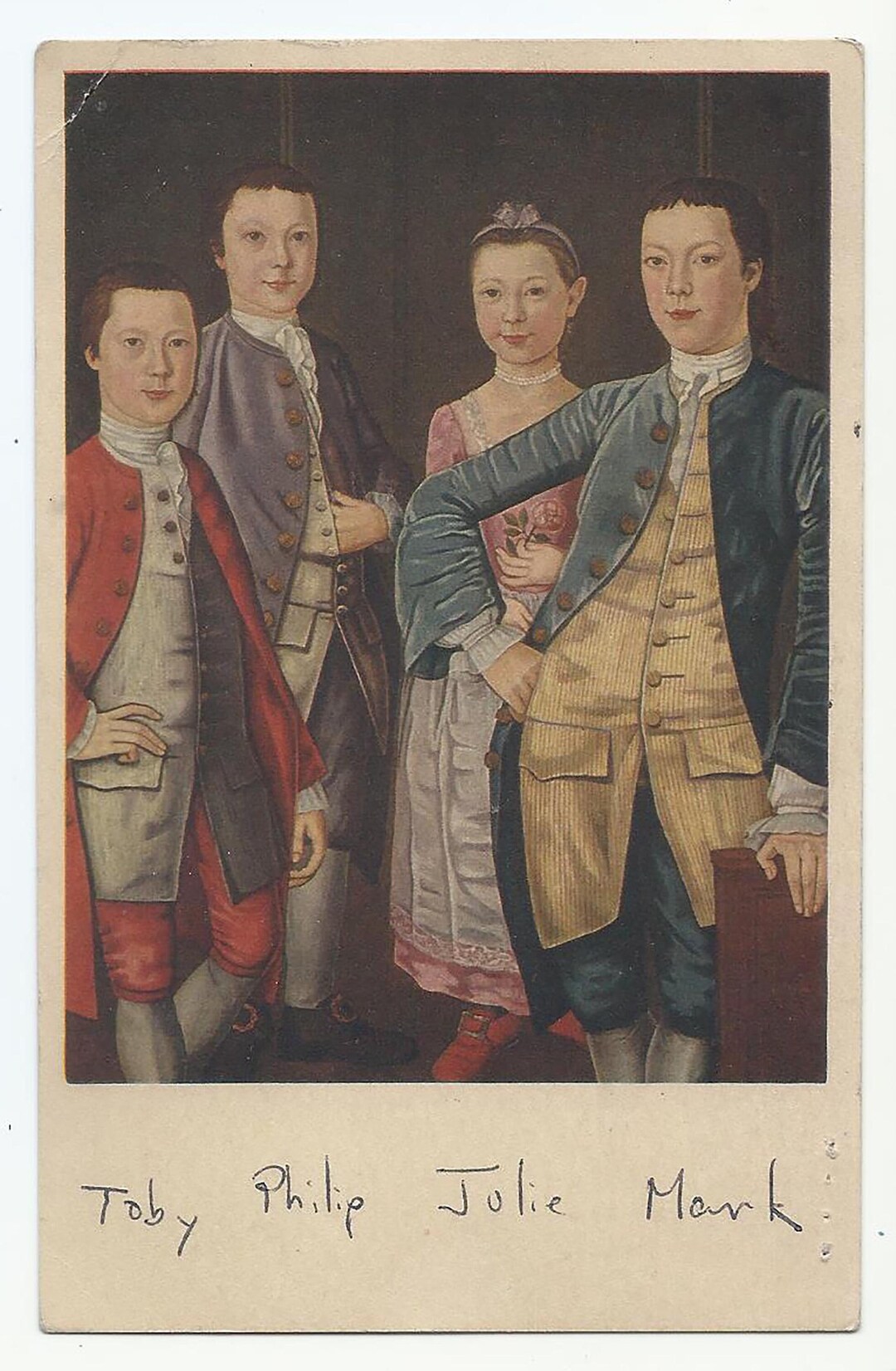 The Rapalje Children by John Durand, Vintage Postcard, Painting Artwork ...