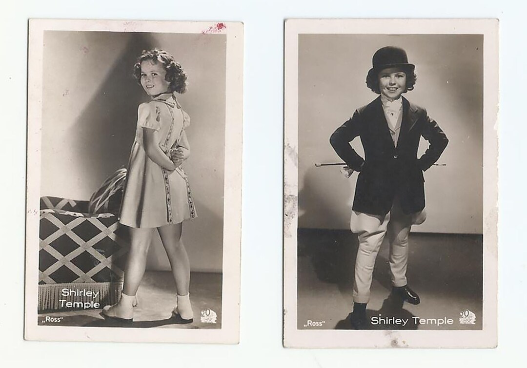 Shirley Temple, 2 Vintage Photo Postcards, Ross Verlag-small Size - Etsy