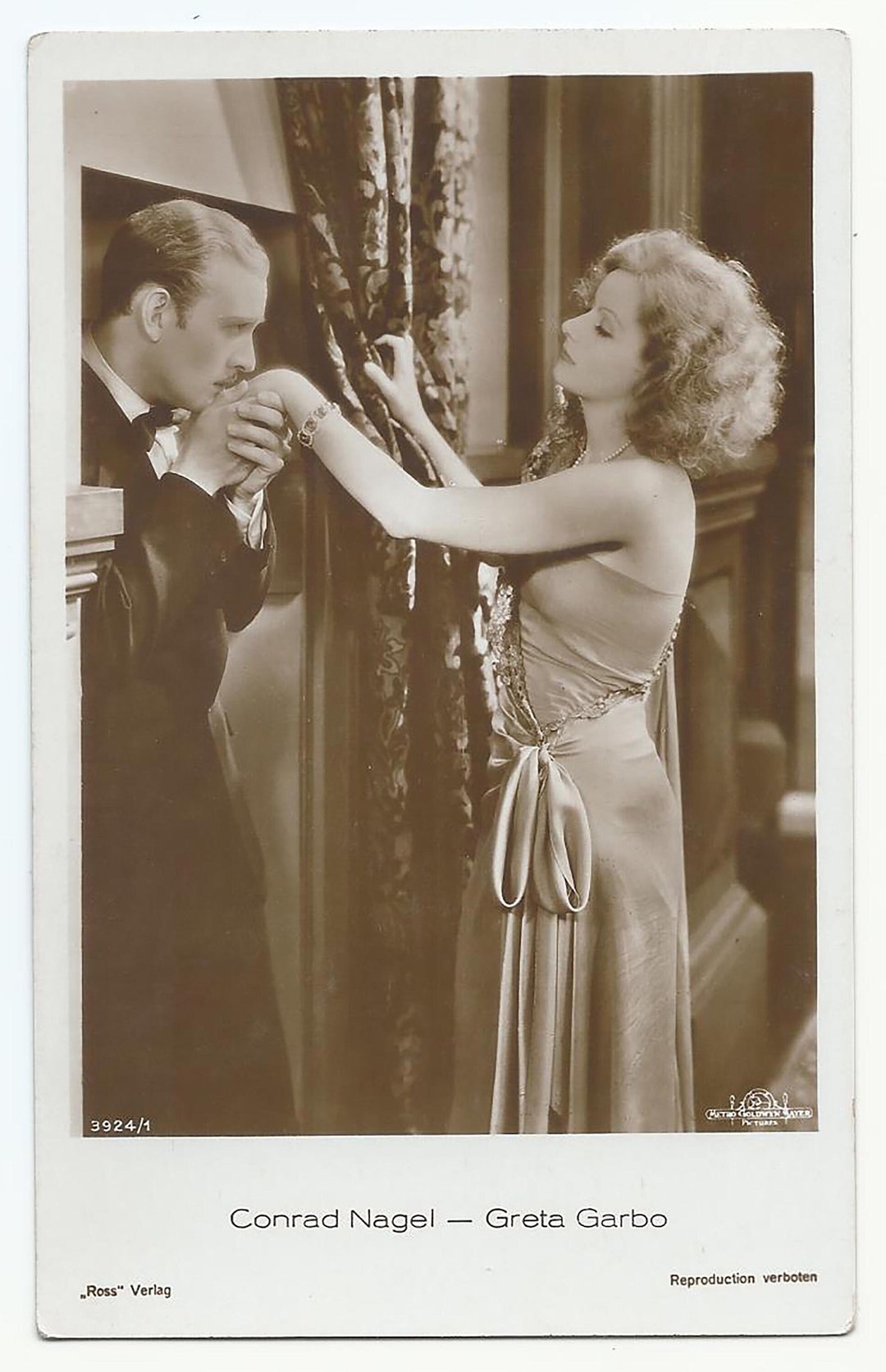 Greta Garbo-conrad Nagel, Vintage Postcard, American Movie Stars ...