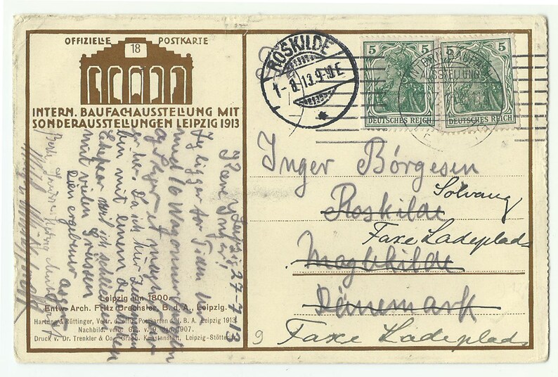 Leipzig Germany, Antique Postcard, Fountain and Paulinum-university ...