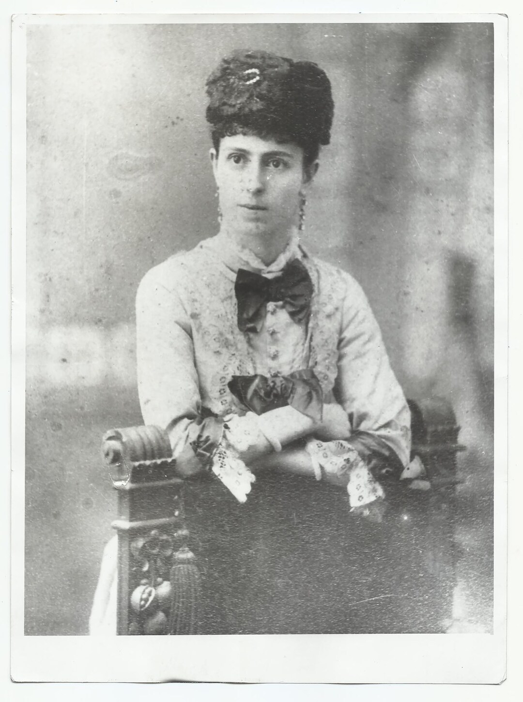 A Lady From Levant in Elegant Dress, Vintage Photo, Istanbul-ottoman ...