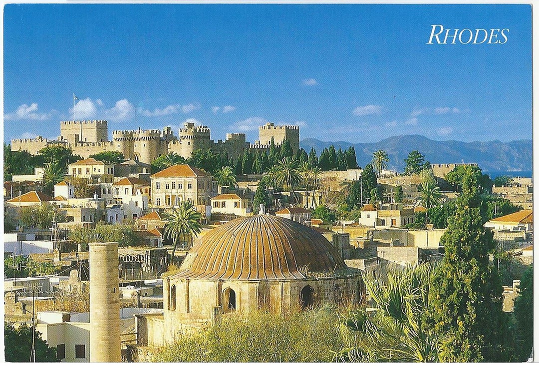 Rhodes Greece, Vintage Postcard, the Castle-general View, L Size - Etsy