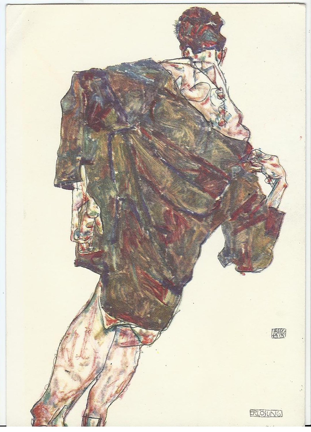 Redemption by Egon Schiele, Vintage Postcard, Painting Artwork ...