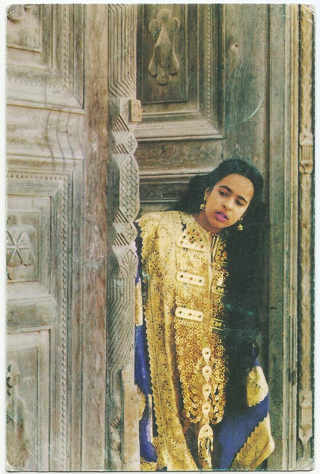 A Bahraini Traditional Dress, Vintage Postcard, State of Bahrain, 1983 ...