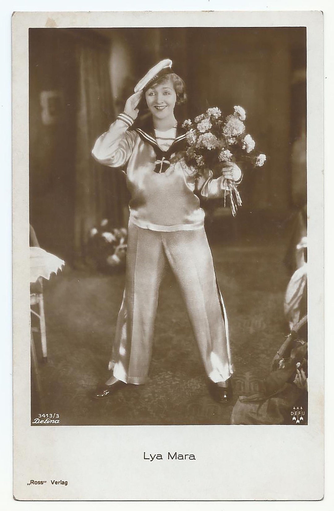 Lya Mara, Vintage Postcard, Polish Actress, German Silent Cinema, Sailor Costume, 1930s - Etsy