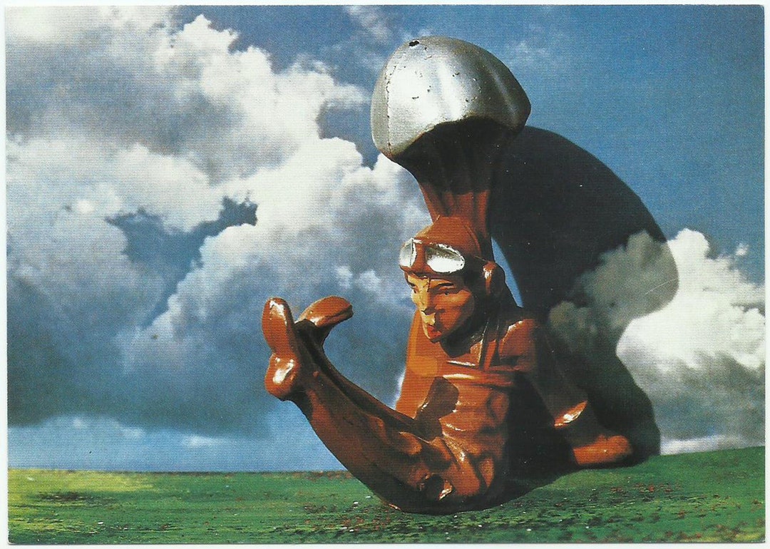Paratrooper by Ken Botto, Vintage Postcard, Miami Art Fair Call ...