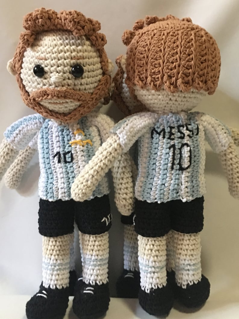 Lionel Messi Doll, Messi Crochet Doll, Amigurumi Doll, World Soccer ...