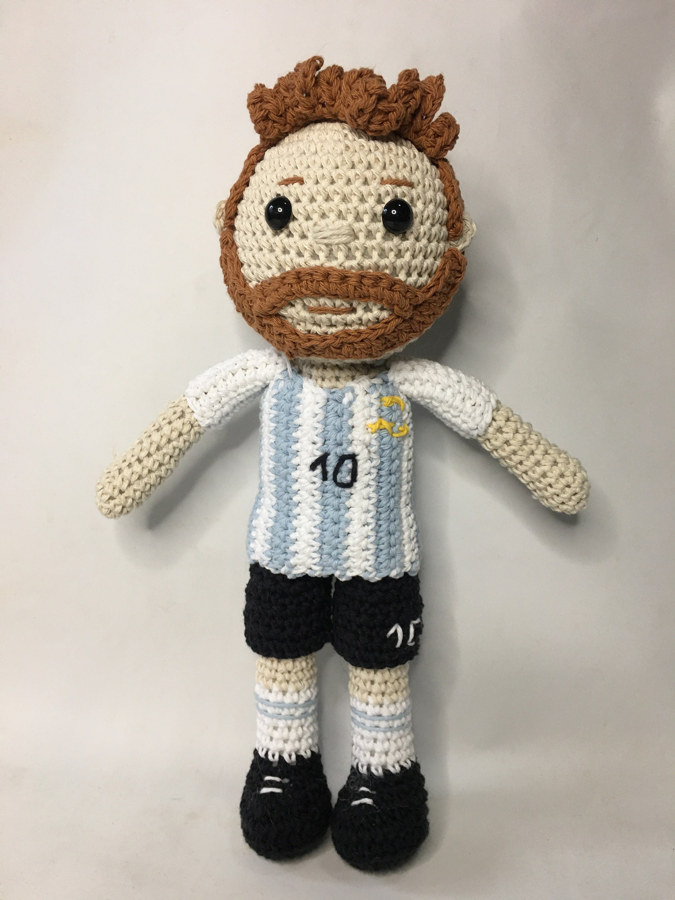 Lionel Messi Doll, Messi Crochet Doll, Amigurumi Doll, World Soccer ...