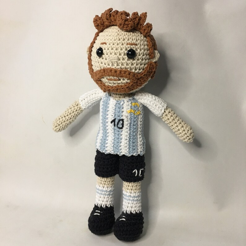 Lionel Messi Doll, Messi Crochet Doll, Amigurumi Doll, World Soccer ...