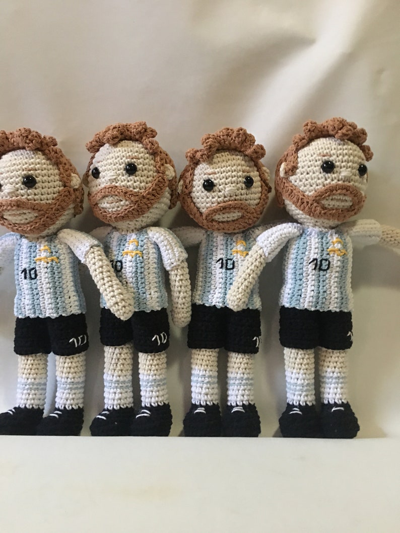 Lionel Messi Doll, Messi Crochet Doll, Amigurumi Doll, World Soccer ...