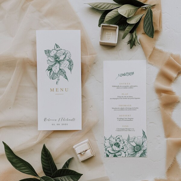 Vintage Wedding Menu - Etsy