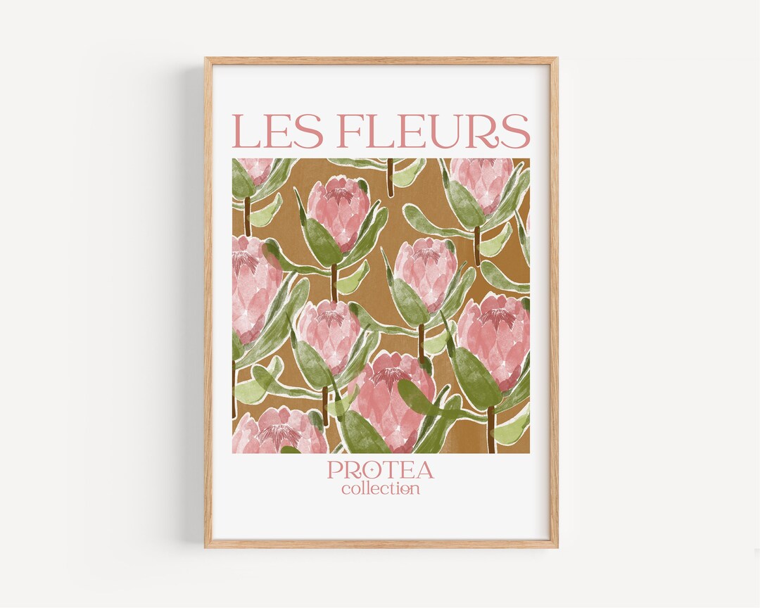 Poster LES FLEURS 3, Floral Print Poster, Flower Bouquet Poster, Flower ...