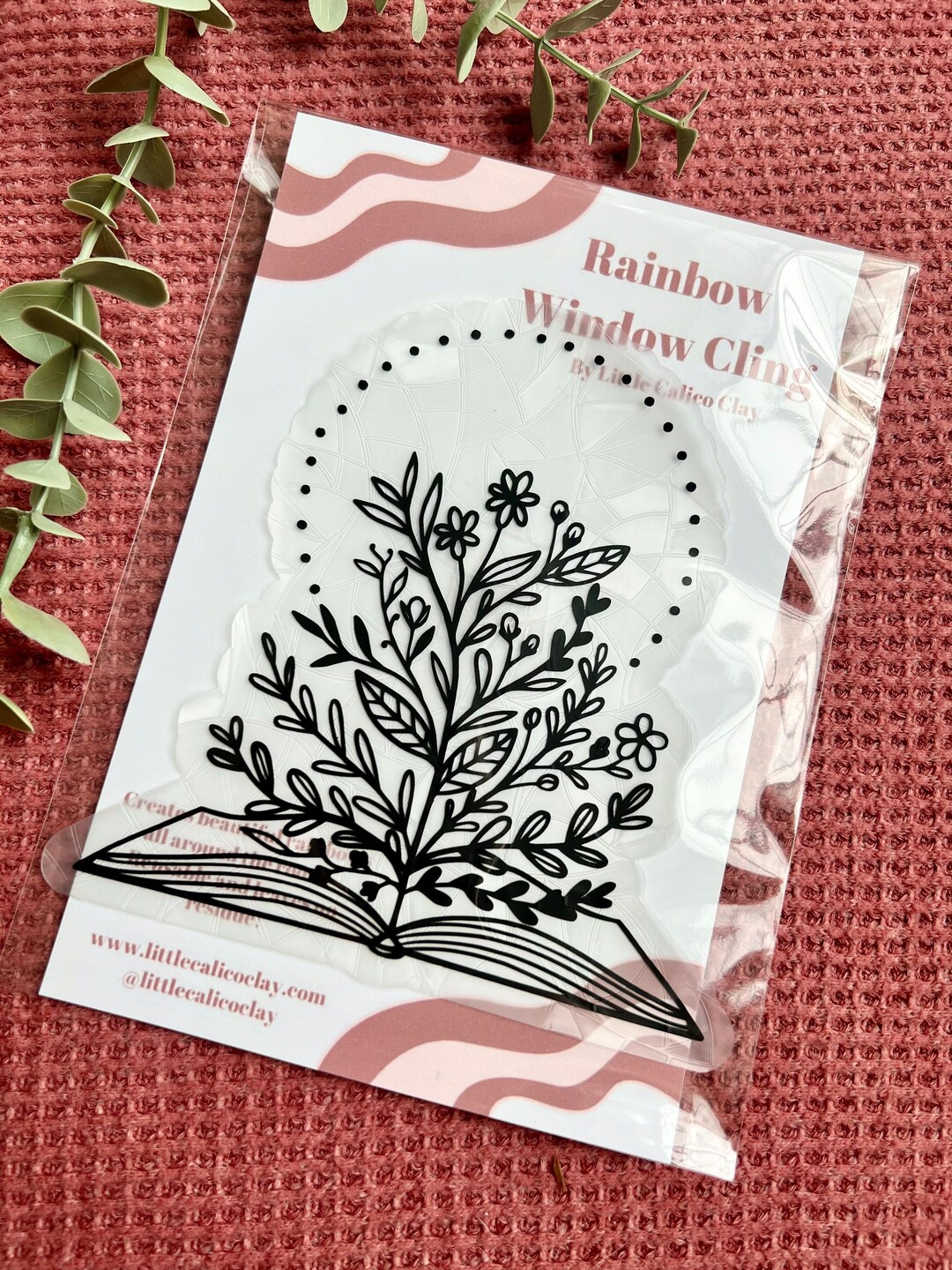 Floral Book Rainbow Window Cling | Rainbow Suncatcher | Suncatcher ...