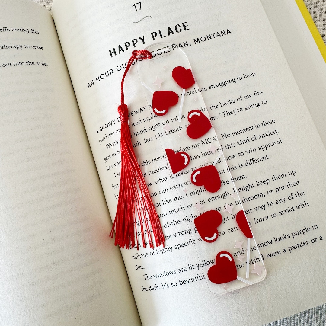 Heart Lollipop Acrylic Bookmark | Cute Bookmark | Acrylic Bookmark ...