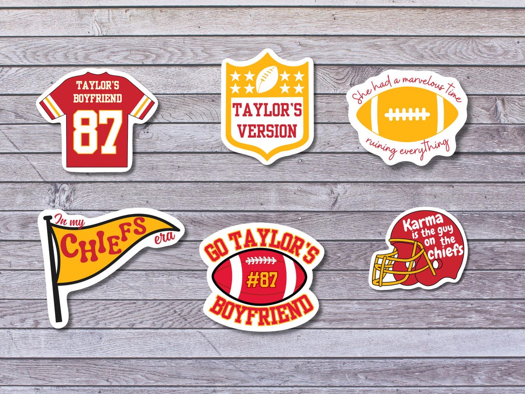 Taylor Swift Chiefs Inspired Sticker Pack, Kansas City Sticker, Chiefs ...