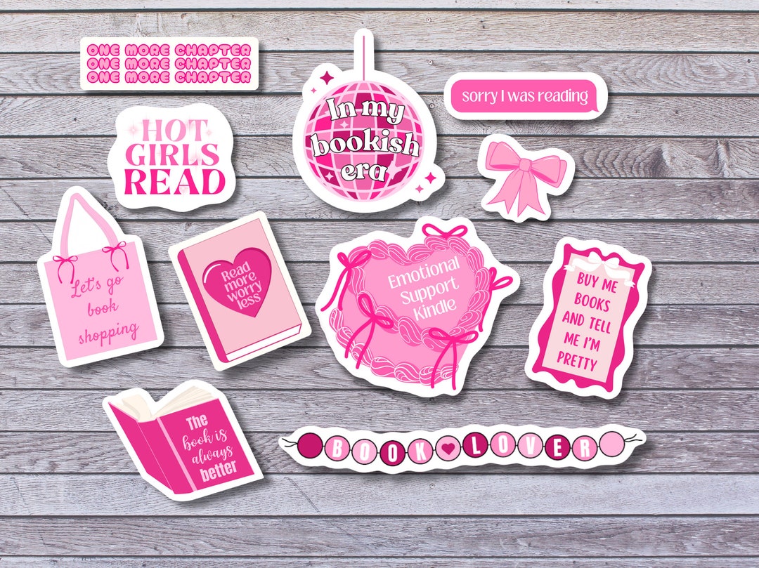 Pink Kindle Sticker Bundle, 11 Pink Kindle Stickers, Girly Kindle ...