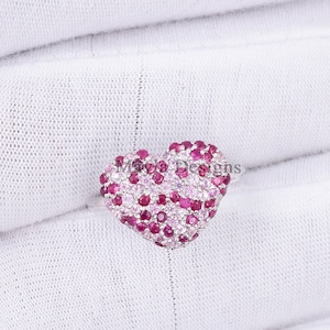 Valentine Day Rings Heart Ring Jewelry Ruby & Light Pink - Etsy