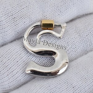 All Letter Carabiner Lock, Custom S Letter Carabiner Lock, 925 Silver ...